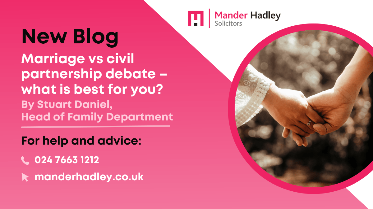 Marriage vs civil partnership debate – what is best for you? - Mander ...
